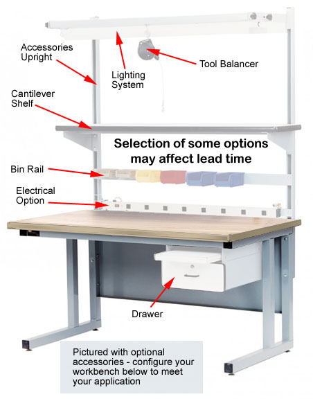 Cisco-Eagle Catalog - Workbench - Cantilever-Style, Solid Maple Top, 60 ...