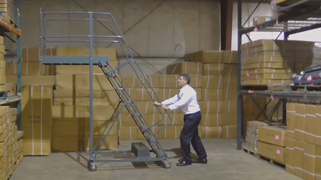 Cantilever Rolling Ladder Industrial Rolling Ladders | Atlantic Rack